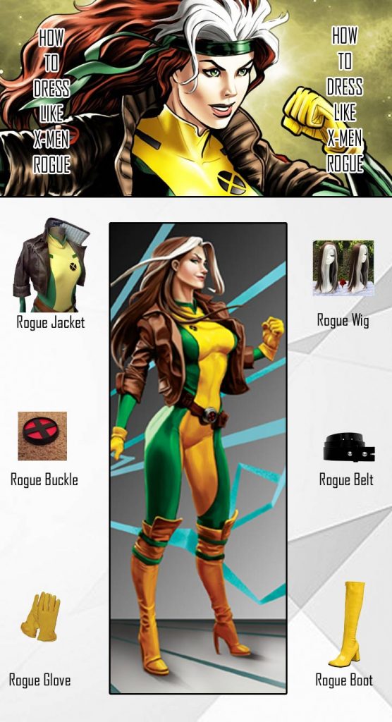How to Dress Like X-Men Rogue - Cosplay Costumes Guides | DIY ...