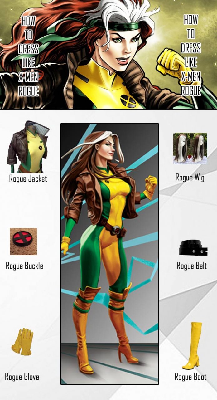 How to Dress Like X-Men Rogue - Cosplay Costumes Guides | DIY ...