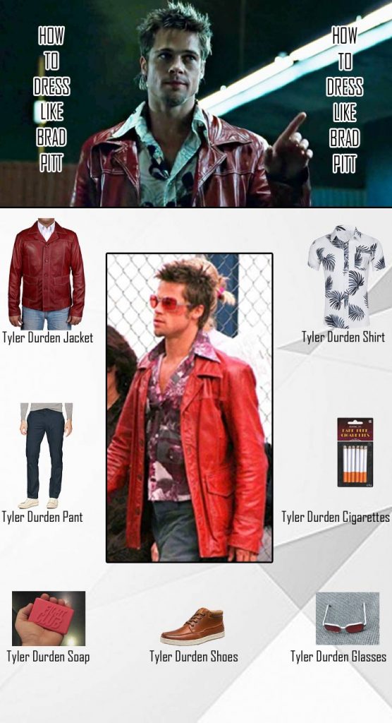 Brad Pitt Fight Club Costume Guide - Brad Pitt Fight Club Outfit