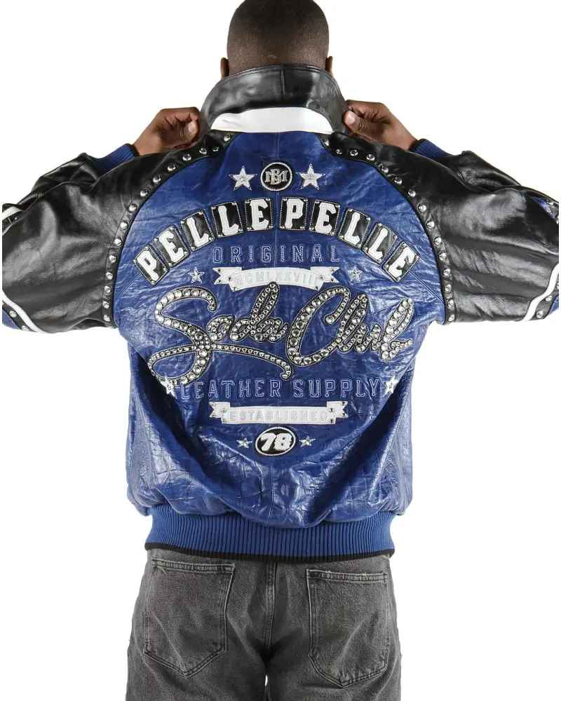 Pelle Pelle P 1978 Blue Leather Jacket Pelle Pelle P 1978 Blue Leather Jacket